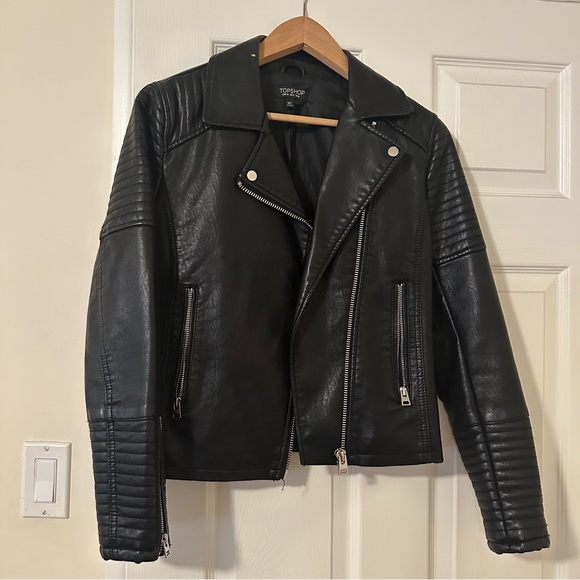 Topshop | Jackets & Coats | Topshop Leather Jacket | Poshmark